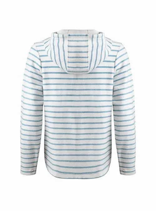 WEIRD FISH Striped Full Zip Hoodie