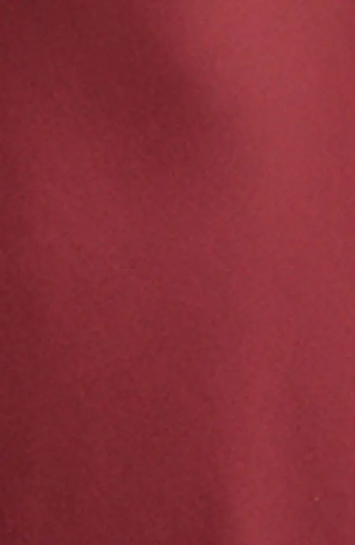 Staud Phoebe Long Sleeve Stretch Silk Dress - Sangria