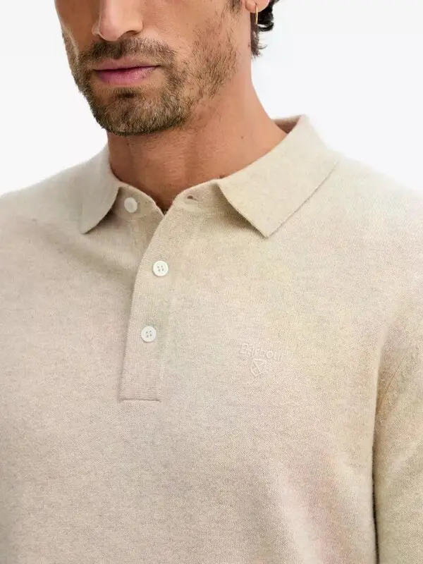Barbour Logo-embroidered Polo Shirt - Neutrals