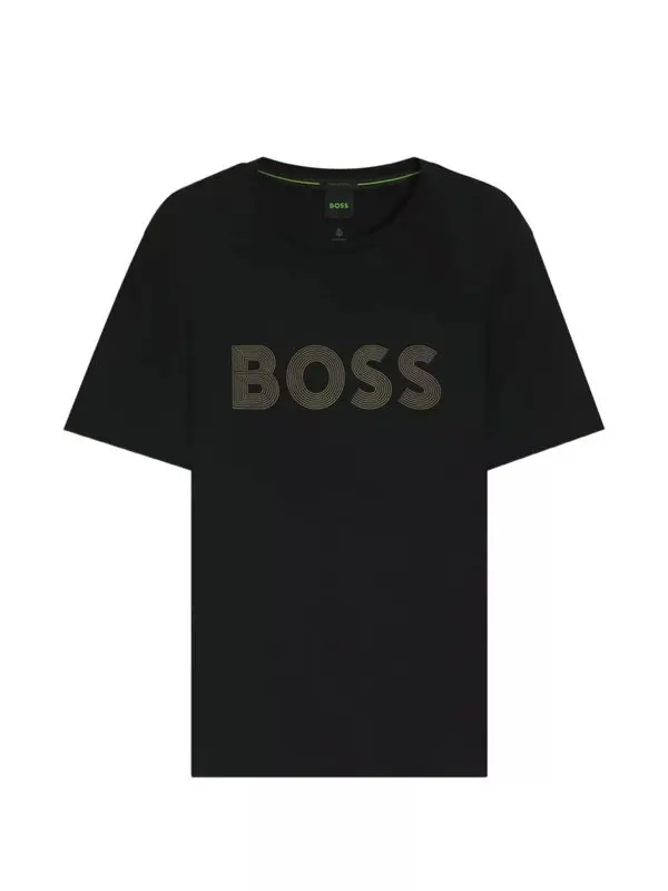 BOSS Logo-detail Cotton T-shirt - Black