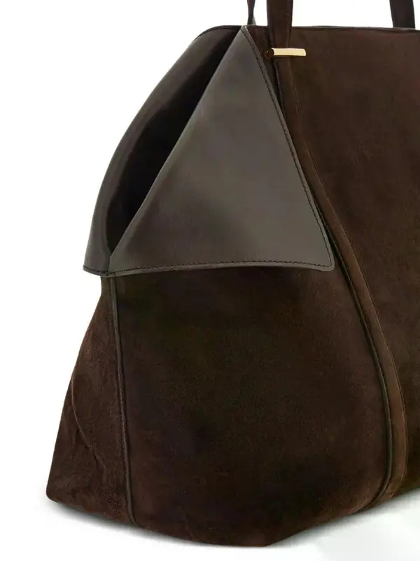 FERRAGAMO Suede Shoulder Bag With Logo Detail - Brown