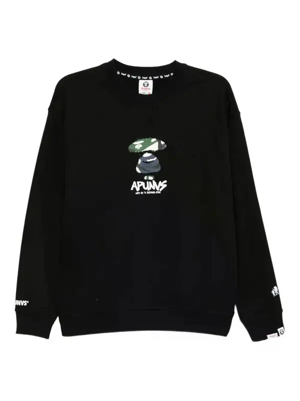 AAPE BY *A BATHING APE Camo Logo Crewneck Sweater