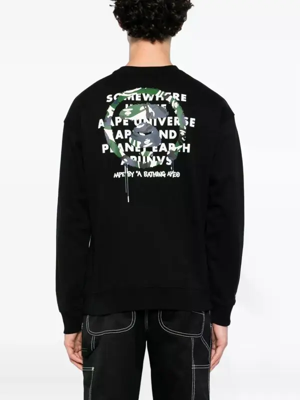 AAPE BY *A BATHING APE Camo Logo Crewneck Sweater