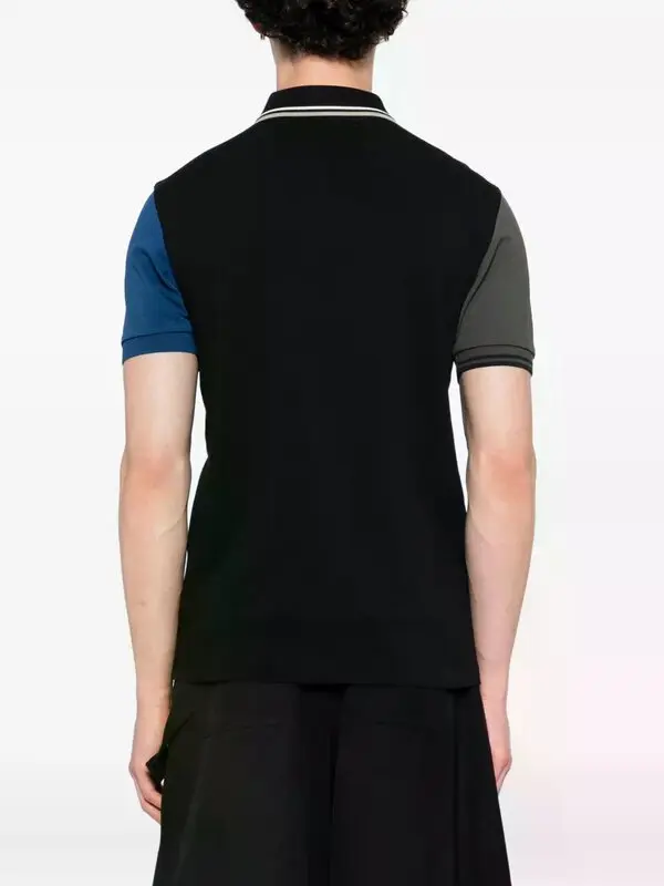 Comme Des Garçons X Fred Perry Colour-block Short-sleeve Polo Shirt