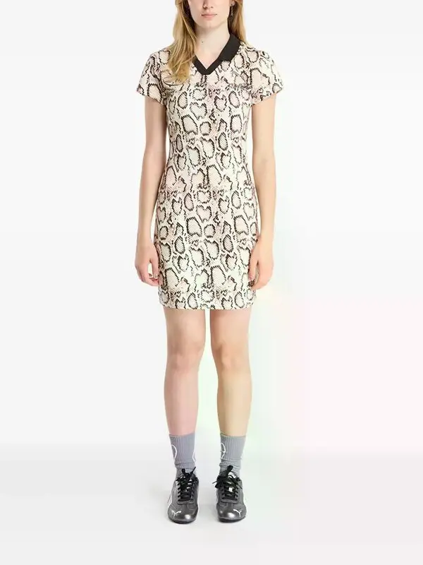 PUMA X A$ap Rocky Snake-pattern Mini Dress - Neutrals