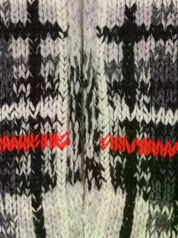 DURAN LANTINK Check Knit Jumpsuit