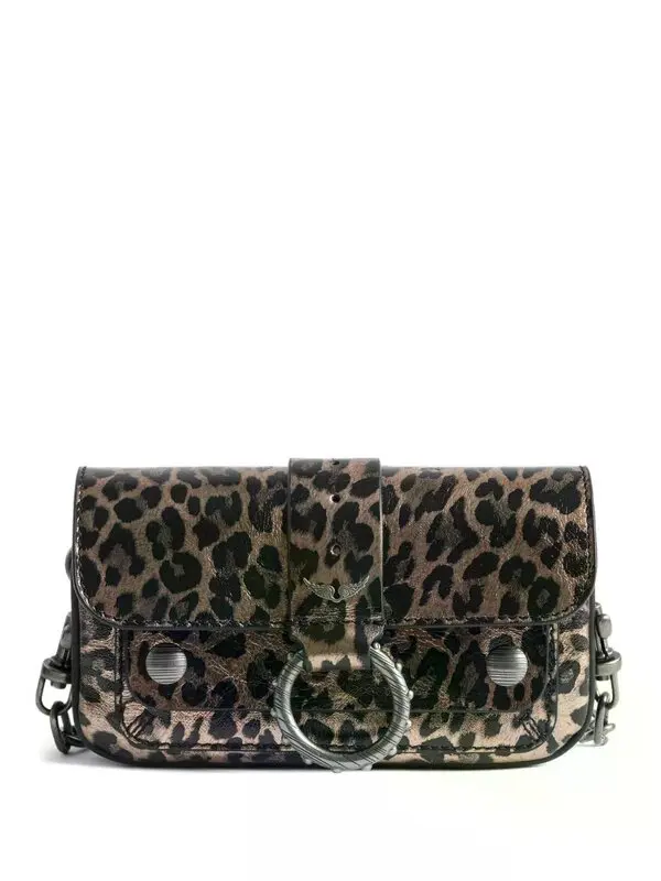 Zadig&Voltaire Kate Leopard Print Clutch Bag - Brown