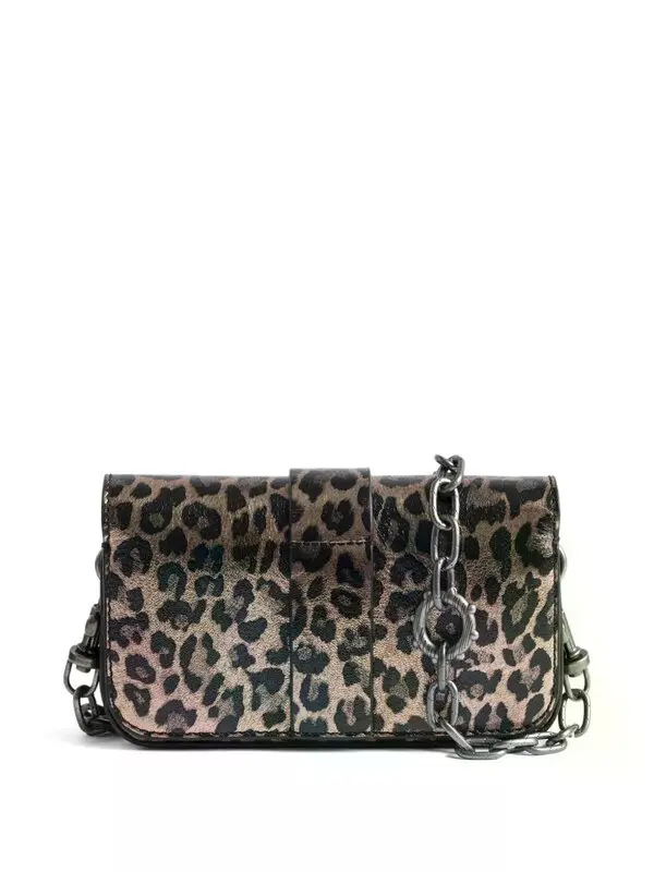 Zadig&Voltaire Kate Leopard Print Clutch Bag - Brown