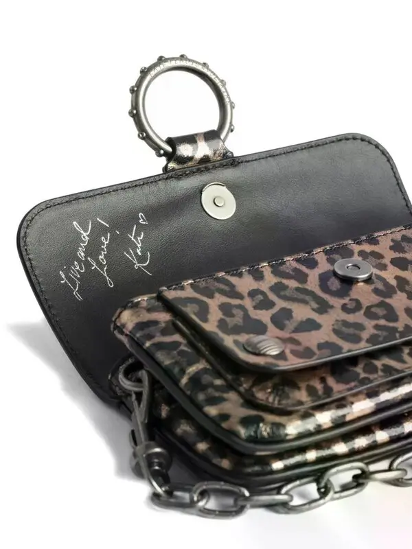 Zadig&Voltaire Kate Leopard Print Clutch Bag - Brown