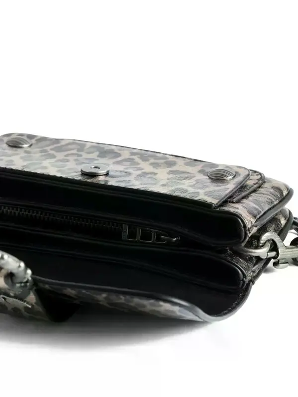 Zadig&Voltaire Kate Leopard Print Clutch Bag - Brown