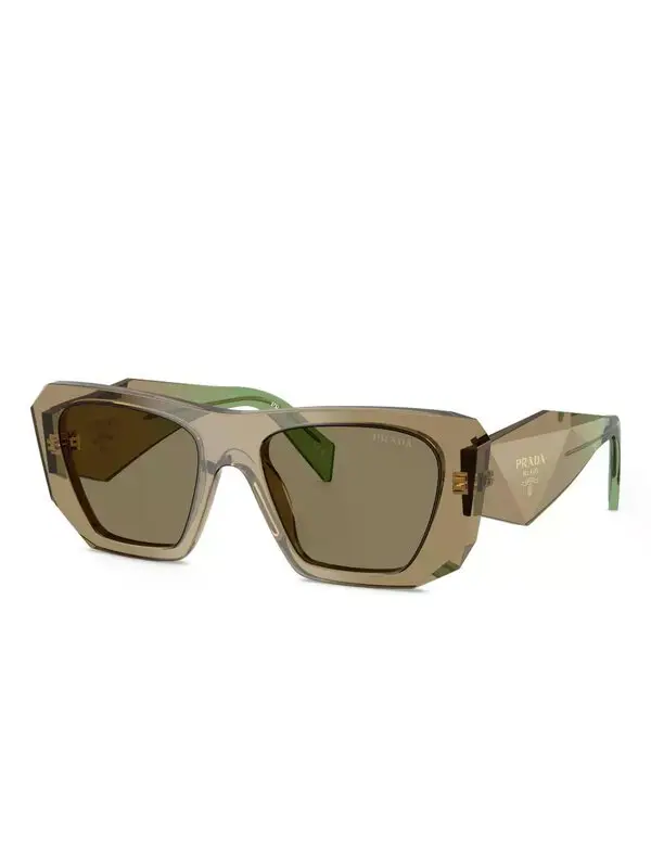 Prada Symbole Geometric-frame Sunglasses - Neutrals