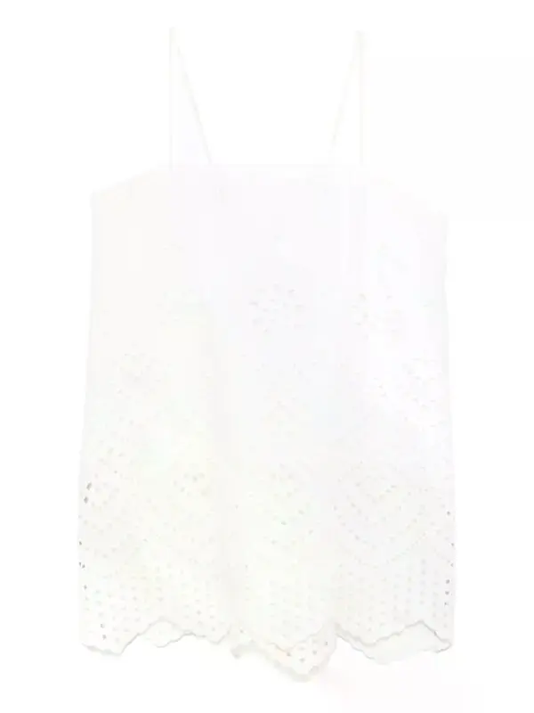 BAMBAH Eyelet Tank Top - White