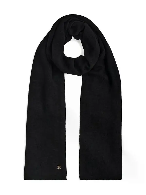 Tommy Hilfiger Logo-plaque Scarf - Black
