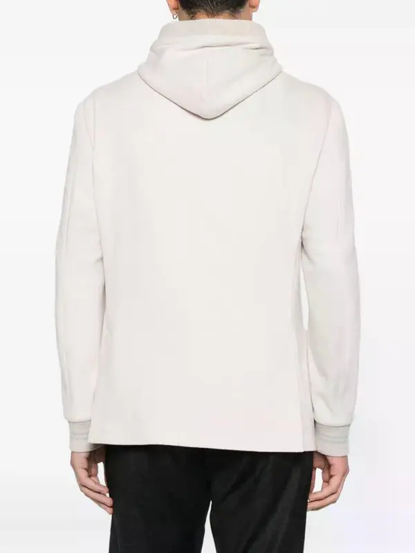 Eleventy Hooded Button Blazer - Neutrals