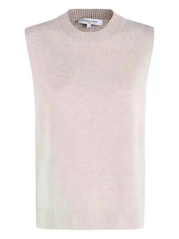 Maison Kitsuné Sleeveless Knitted Vest - Neutrals