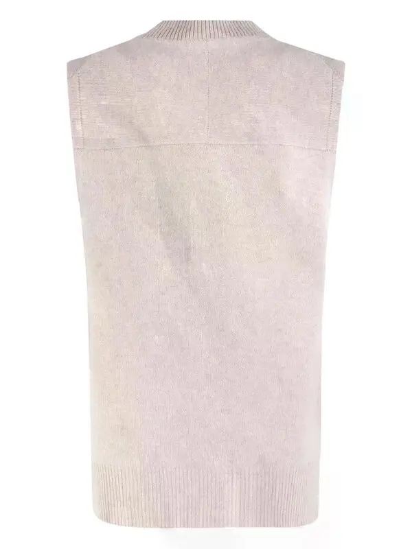 Maison Kitsuné Sleeveless Knitted Vest - Neutrals