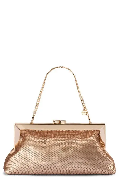 OLGA BERG Zephyr Sequin Clutch - Blush