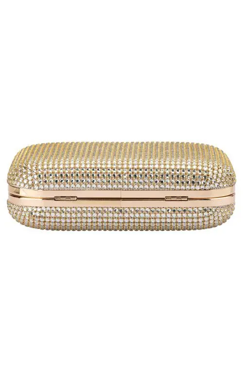 OLGA BERG Rae Crystal Frame Clutch - Champagne