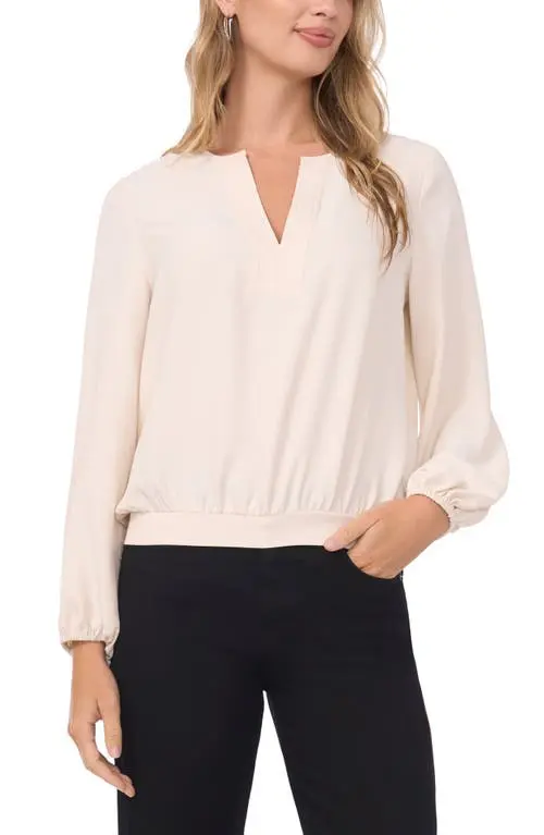 Vince Camuto Split Neck Blouse - Birch