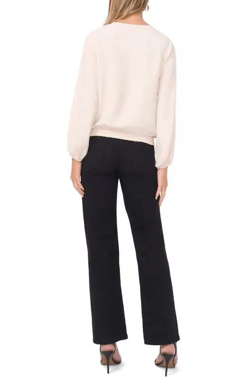 Vince Camuto Split Neck Blouse - Birch