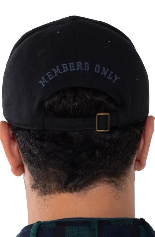 MEMBERS ONLY Twill Baseball Cap With Crest - Black