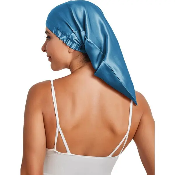 SILKSILKY Pure Silk Elasticated Bonnet - Teal