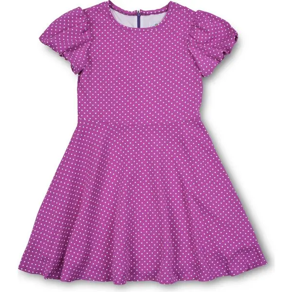 FLORENCE EISEMAN Polka Dot Crepe Dress With Bubble Sleeves