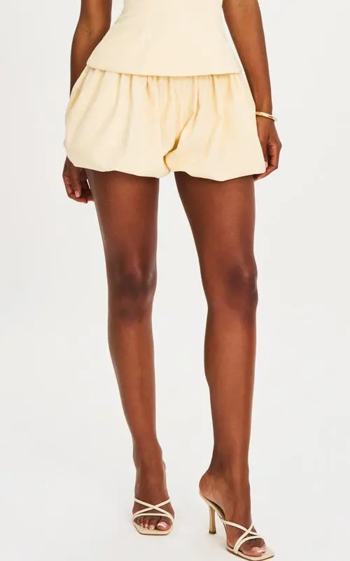 MISS CIRCLE Quinzelle Linen Bubble Shorts