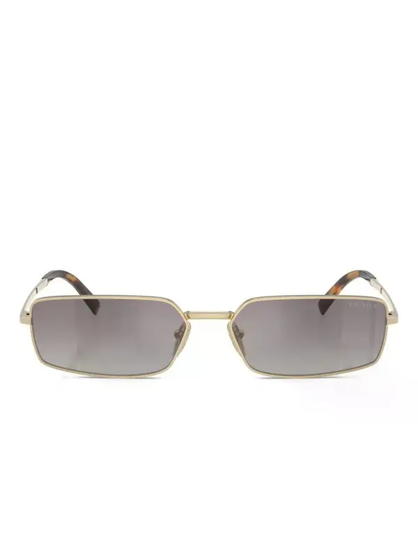 Prada Rectangular-frame Sunglasses - Gold
