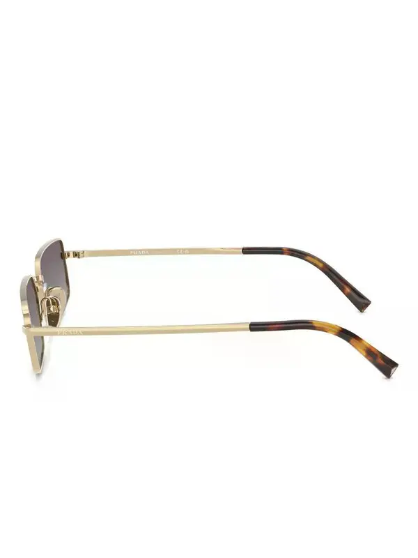 Prada Rectangular-frame Sunglasses - Gold