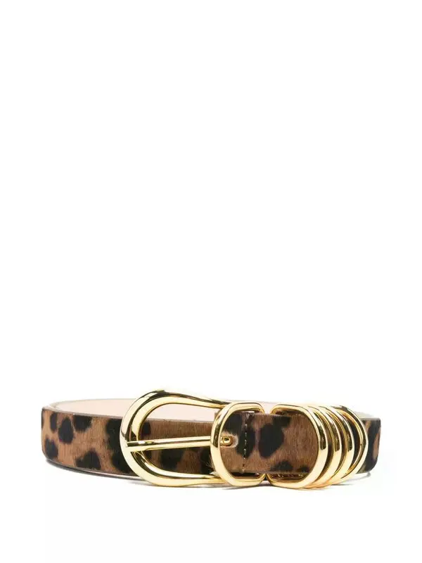 DEHANCHE Hollyhock Leopard-print Belt - Brown