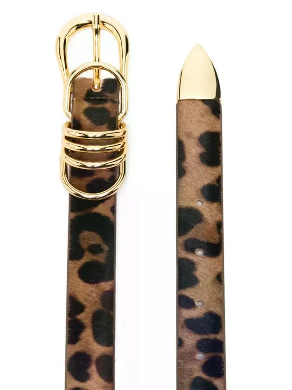 DEHANCHE Hollyhock Leopard-print Belt - Brown
