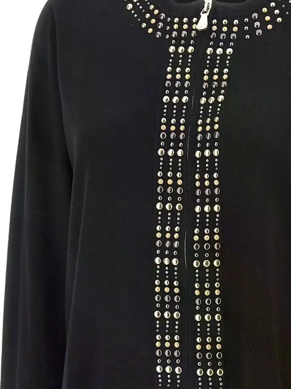 ELENA MIRO` Studded Zip Cardigan