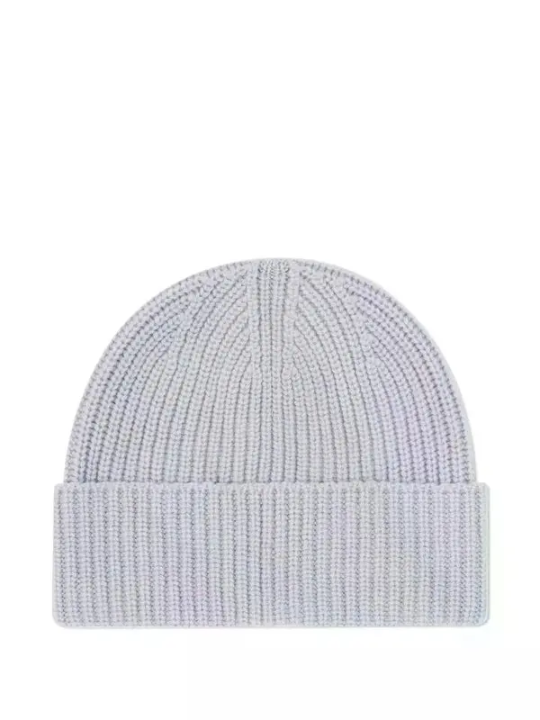 Eric Bompard Ribbed-knit Beanie - Grey