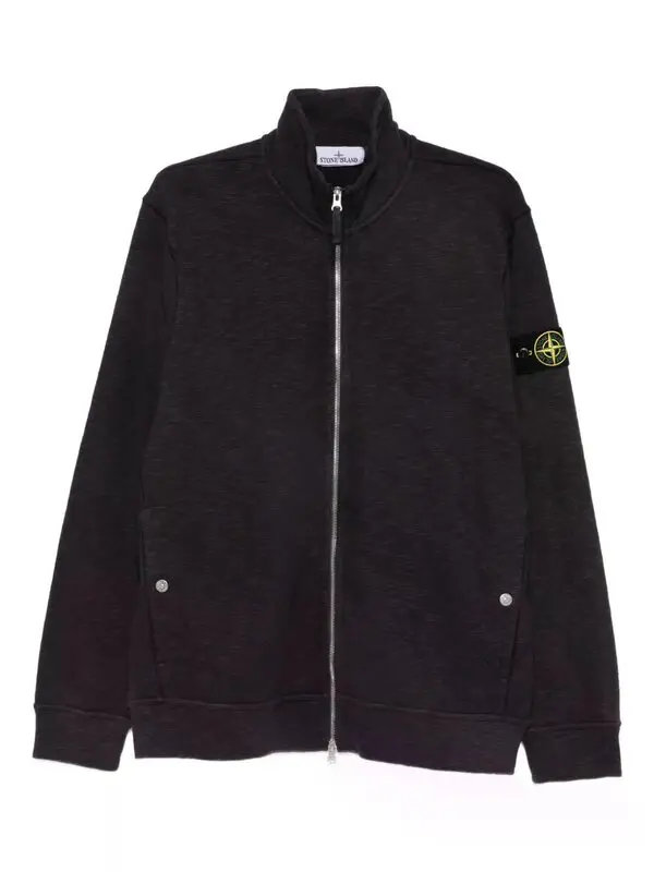 Stone Island Zip-up Sweatshirt - Black
