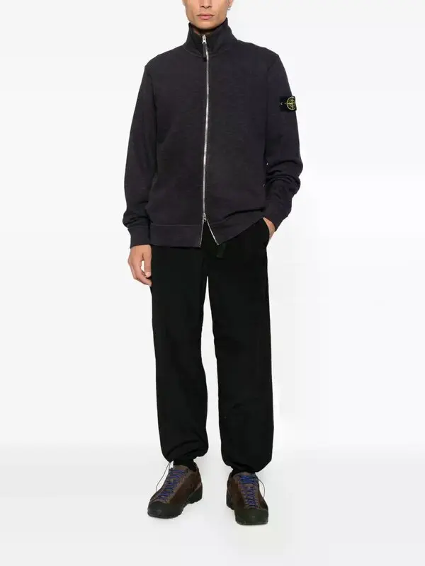 Stone Island Zip-up Sweatshirt - Black