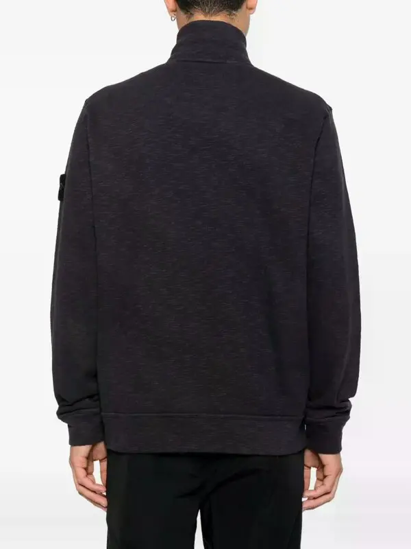 Stone Island Zip-up Sweatshirt - Black