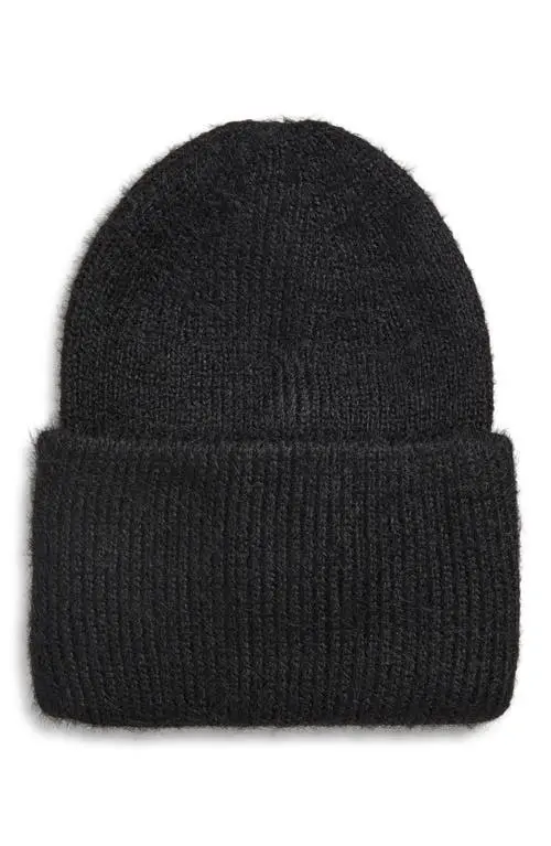 Tasha Cuffed Knit Beanie - Black