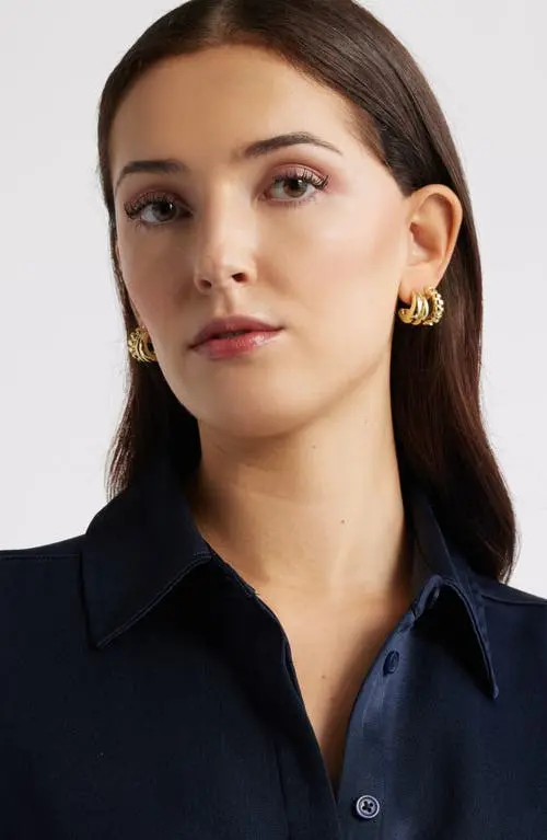 Nordstrom Textured Hoop Earring Set