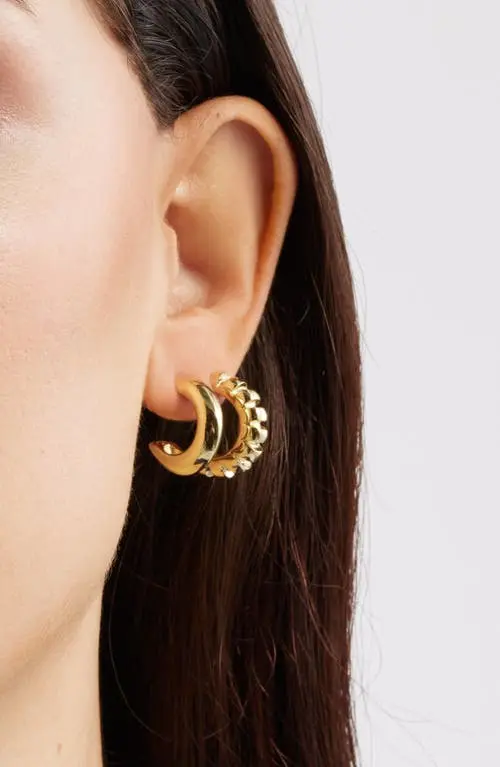 Nordstrom Textured Hoop Earring Set