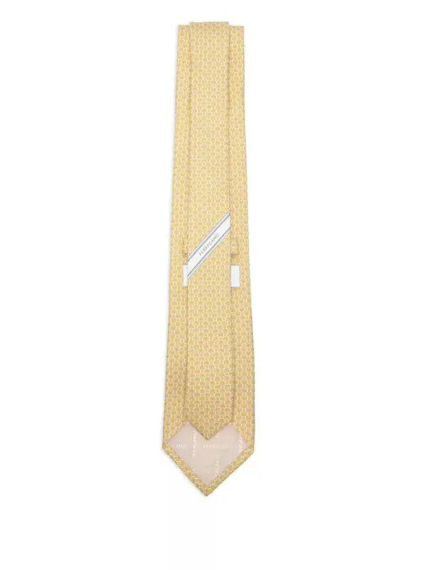 FERRAGAMO Patterned Neck Tie - Yellow