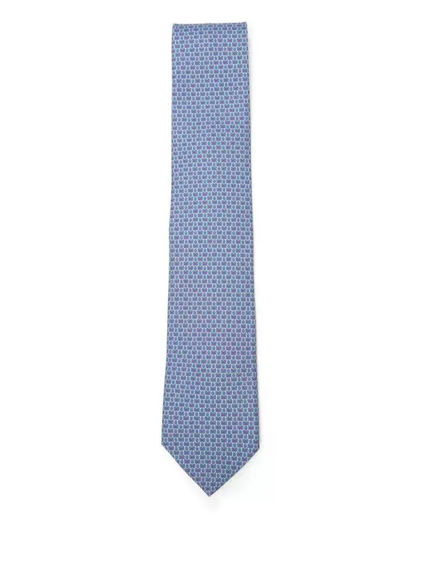FERRAGAMO Patterned Neck Tie - Blue