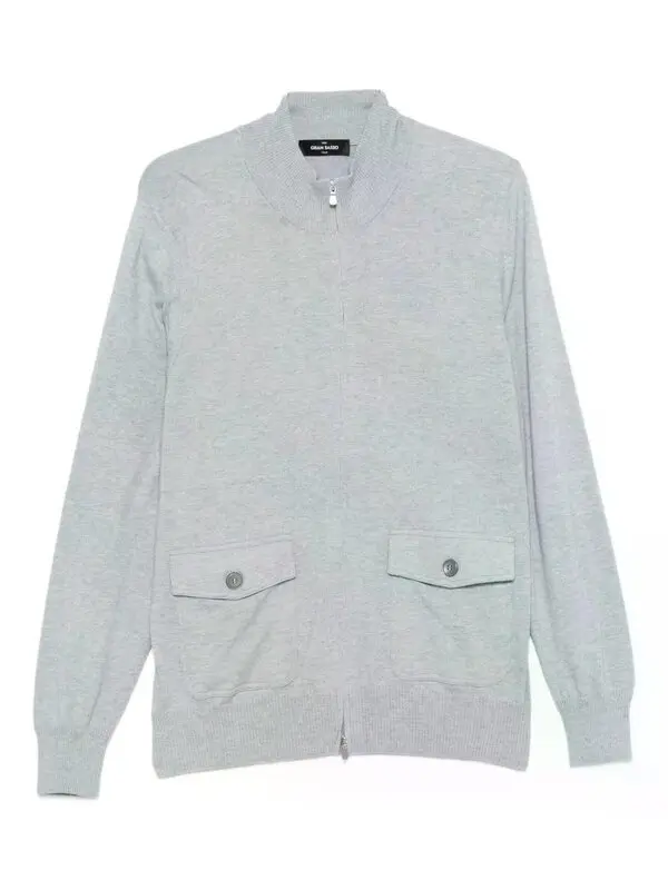 GRAN SASSO Zip-up Pocket Cardigan