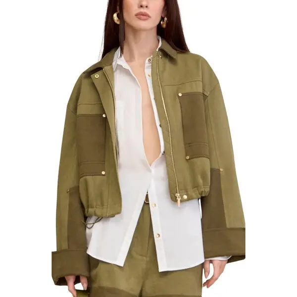 Cult Gaia Anders Colorblock Utility Jacket