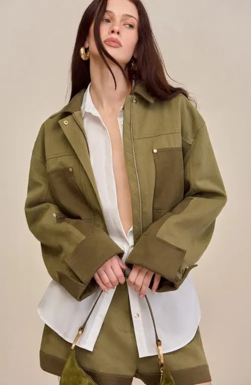 Cult Gaia Anders Colorblock Utility Jacket