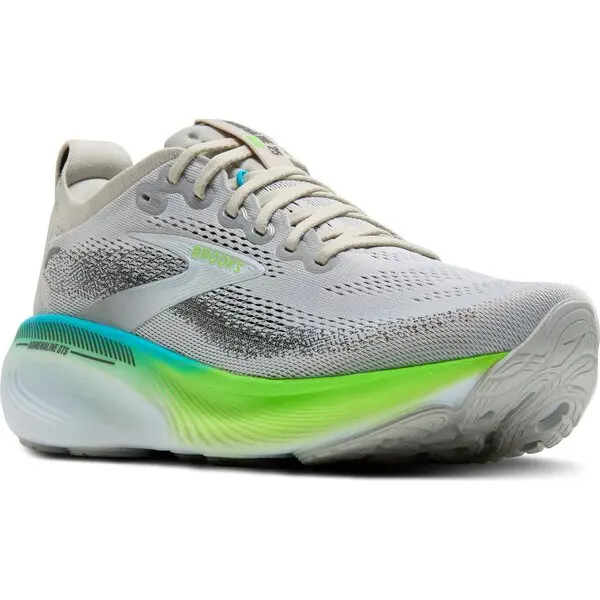 Brooks Adrenaline Gts 25 Running Shoe - Oyster/green Gecko/blue