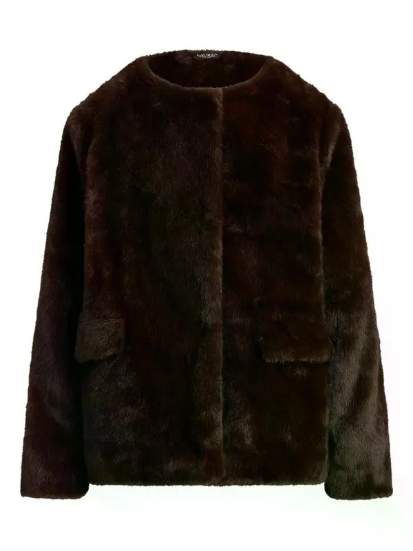 Ralph Lauren Buttoned Faux Fur Jacket