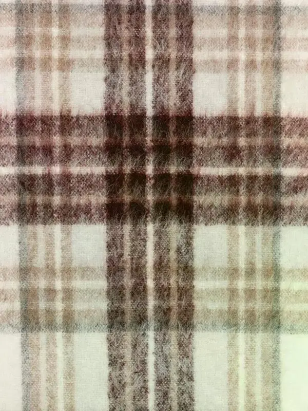 Eleventy Plaid Fringed Scarf - Neutrals