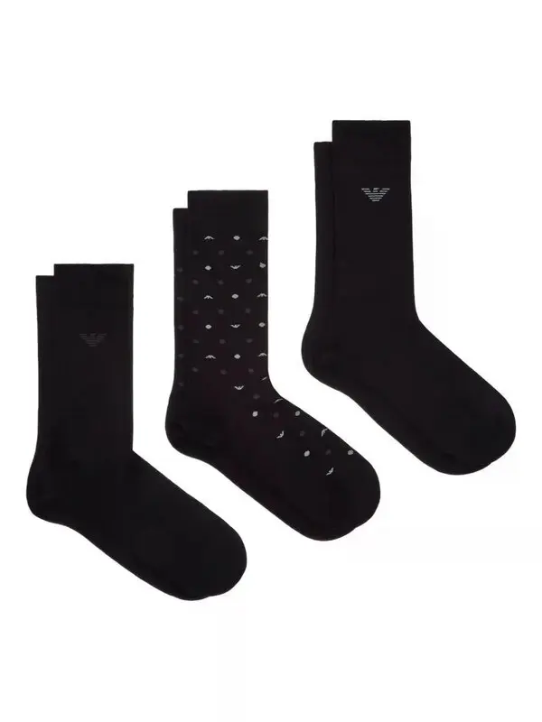 Emporio Armani Set Of Socks - Black