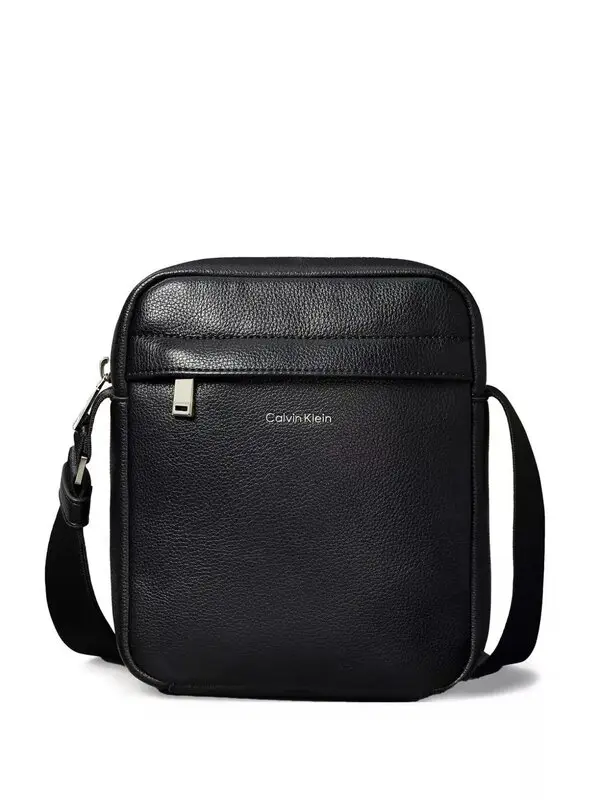 Calvin Klein Micro Pebble Logo-print Shoulder Bag - Black